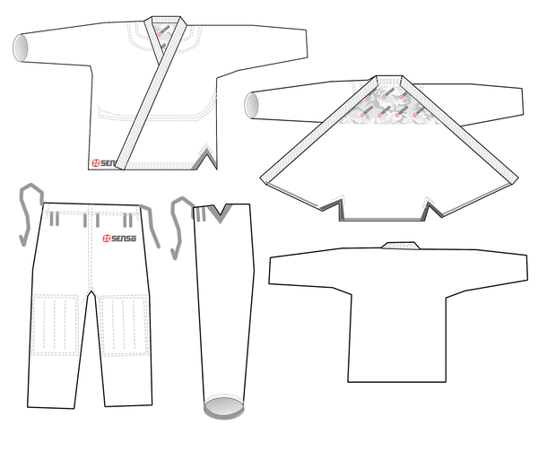 Adults White Academy Gi – Sensō Jiu Jitsu